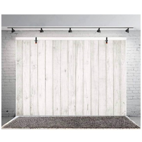 Wall Decor | Vintage White Wood Background 7x5 Ft Rustic Gray ...